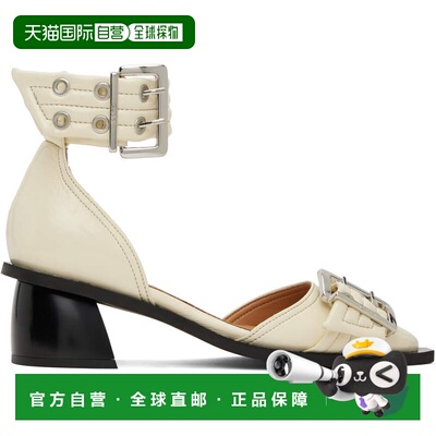 1h可退 潮奢 GANNI 甘尼 女士 灰白色 Feminine Buckle Open Cut