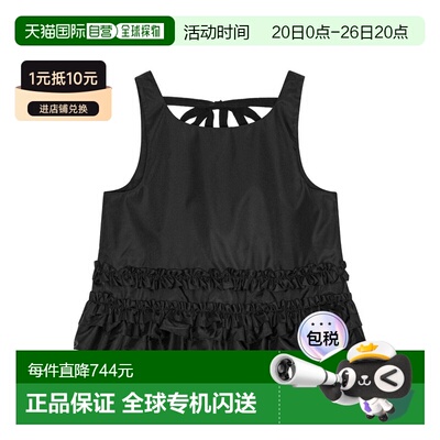 GANNI 女士背心吊带 W0564099 AW2025 黑色  Nylon Tank Top性感