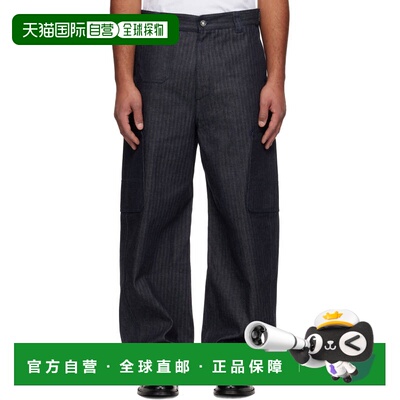 Givenchy 纪梵希 男士 海军蓝 Herringbone Denim 工装裤 BM51N95