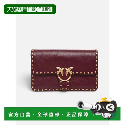 PINKO 女士单肩包 107665A2JGWW5Q AW2026 酒红色 PINKO LOVE ONE