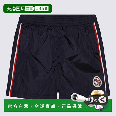 MONCLER 男童短裤 J19512C0000553326742 CO 蓝色 标贴泳裤