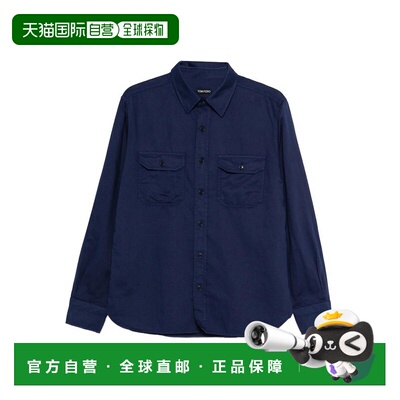 1h可退 TOM FORD 男士衬衫 FMC295HME001UDB SS2026 蓝色 Tom For