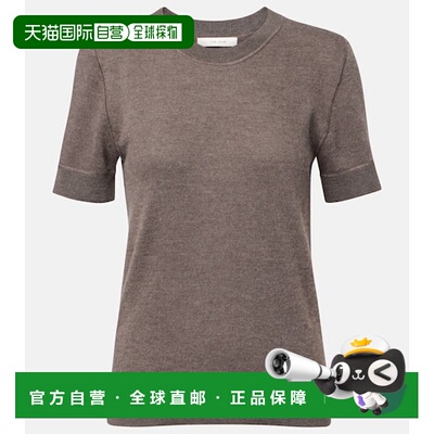 1h可退 潮奢 The Row 女士 Linnea 羊绒T恤 brown棕色 舒适时尚