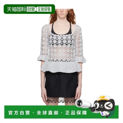 GANNI 女士衬衫 K1824641 AW2023 花色 镂空针织罩衫