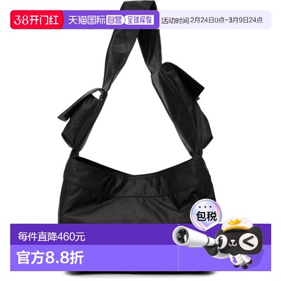 1h可退 潮奢 Y-3 男士 黑色小号 Newspaper 单肩包 KE5028斜挎包