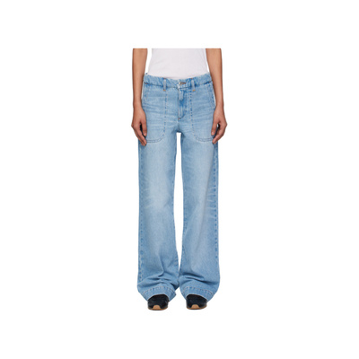 A.P.C. 女士牛仔裤 COHICF09085IAB AW2025 蓝色 腰带环牛仔裤
