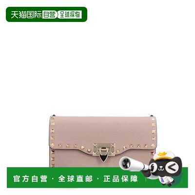 VALENTINO 女士斜挎包 WB0181VSFP45 CO 粉红色 铆钉翻盖单肩包