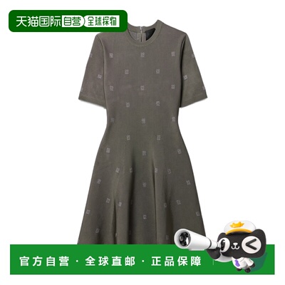 GIVENCHY 女士连衣裙 BW21Q94ZHK056 AW2022 灰色 4G提花连衣裙