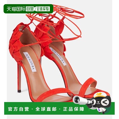 1h可退 潮奢 AQUAZZURA 女士 Hibiscus 105 绒面革凉鞋