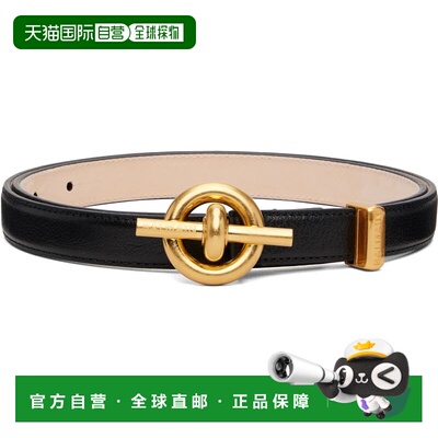 1h可退 潮奢 Balmain 巴尔曼 男士 黑色 Calfskin T-Bar 腰带 GM1