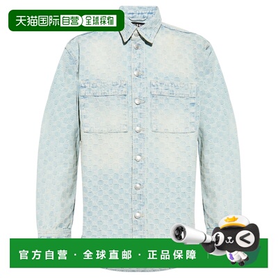 MISBHV 男士衬衫 250M400PALEBLUE SS2025 蓝色 长袖衬衫