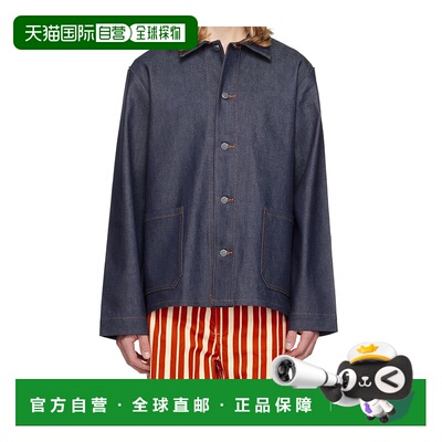 A.P.C. 男士夹克 COZZIH03205IAI AW2024 黑色 徽标刺绣牛仔外套