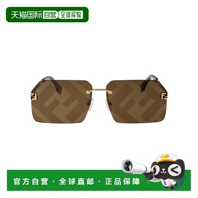 1h可退 FENDI 男士太阳镜 FE40043U33G AW2025 棕色配饰