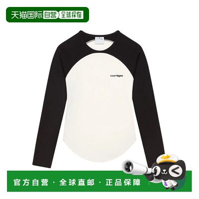 1h可退 潮奢 Courreges 女士 ROUND 撞色T恤 325JTS228JS0203