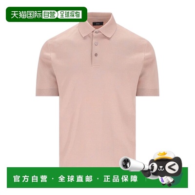 HERNO 男士T恤 JPL00125U520594039 SS2026 花色 系扣短袖polo衫