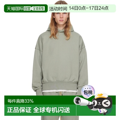 1h可退 潮奢 essentials fear of god 男士 灰色连帽衫 FG25FW121