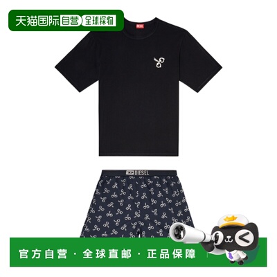 DIESEL 男士睡衣睡裤 A239720AMEX900A AW2026 花色 短袖T恤和短
