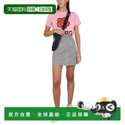 KENZO 女士半身裙 FD52DJ2696J1DM SS2023 白色 MINISKIRT WITH P