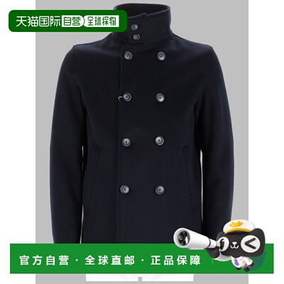 1h可退 HERNO 男士大衣 PE00018UR129109200 AW2026 蓝色 双排扣