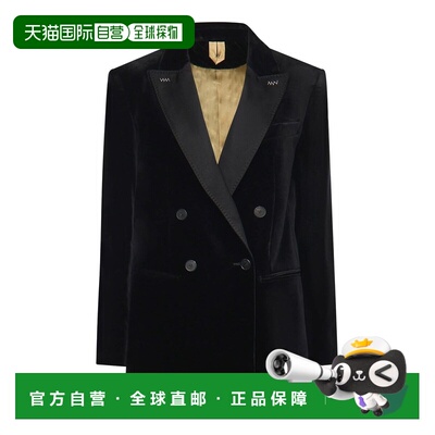 MAX MARA 女士外套 252105E20 AW2025 黑色 Double-Breasted Cott