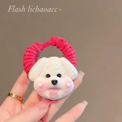 韩国ins粉色系马尾头绳萌妹