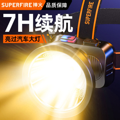 神火大光杯头戴式黄光头灯矿灯