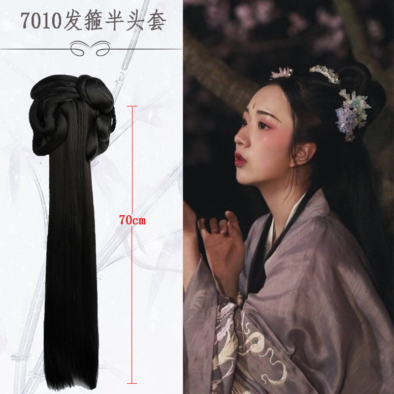 古风汉服半头套懒人头饰新手发箍款假发饰品明制演出造型古装配饰