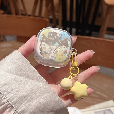 小清新泼墨椰子花朵星星耳机套潮
