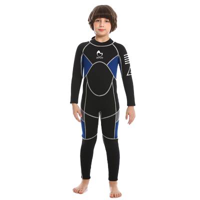 zcco3mm保暖连体儿童长袖长裤