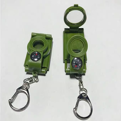 绝地四合一功能钥匙扣迷你指南针可伸缩望远镜电灯玩具儿童喜爱款