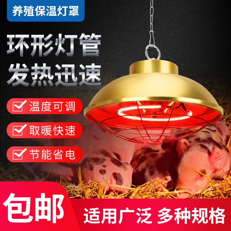 碳纤维保温灯灯罩养殖场专用卤素保温灯小鸡育雏猪用可调节保温灯