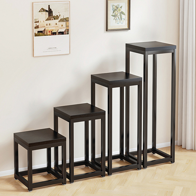 花架子客厅落地式阳台置物架花盆托 托架新款铁艺装饰摆饰放置架