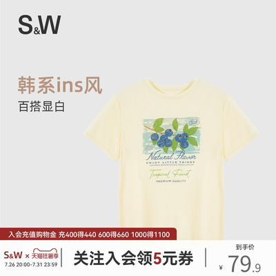 韩系INS风短袖女t恤休闲百搭