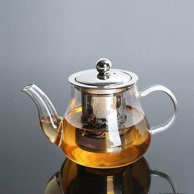 Teapot Flower Tea Coffee Pot Transparent Glass Tea Set新款式