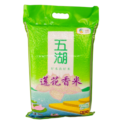 中粮福临门五湖莲花香米5千克袋装粳米粒型圆润饱满可口粥米炒饭