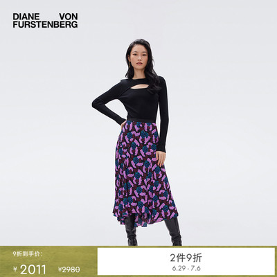 DVF经典黑圆领打底衫针织衫