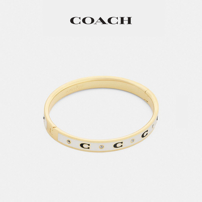 【礼物】COACH/蔻驰女士REPEATED C铰链手镯饰品高级感气质精致