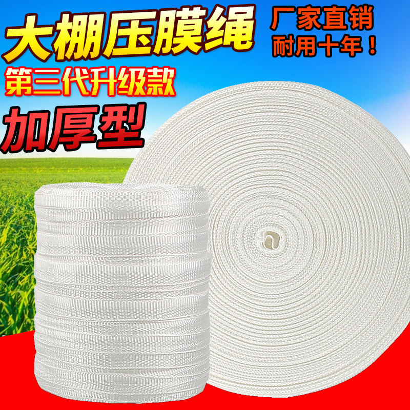 大棚压膜带压膜绳压膜线高强度涤纶丝白色抗老化温室配件专用加厚