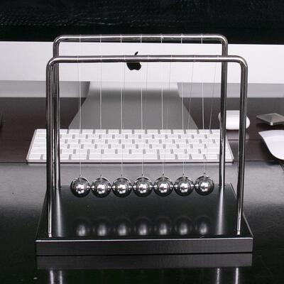 牛顿摆球器7球大号发疯摇摆撞珠桌面物理小摆件单摆波实验撞击球