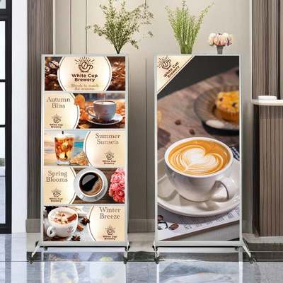 柏思顿双面海报架多层广告牌商场餐厅立式广告牌移动式广告架