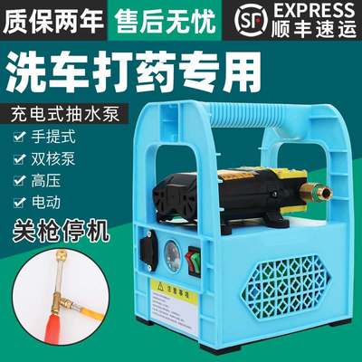 喷雾器电动农用手提便携式打药机弥雾自吸洗车浇菜抽水机高压水泵