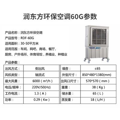 润东方RDF60G厂房车间商场户外通风降温环保空调设备可移动冷风机