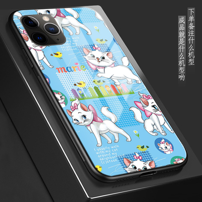 萌可爱玛丽猫marie适用于iphone16pro15苹果14promax磁吸XsMax玻璃11潮678手机壳13mini12三星a56a36a16s25u