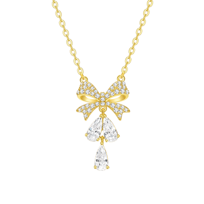 【生日礼物】周大生蝴蝶结项链