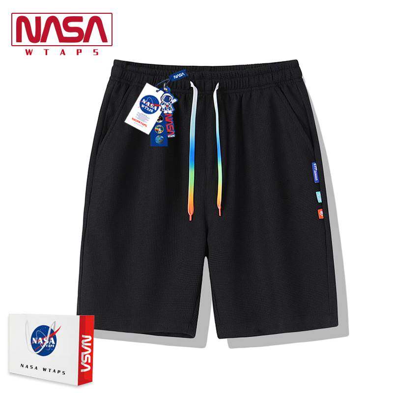 NASA WTAPS旗舰店华夫格休闲短裤男士夏季潮牌薄款篮球运动五分裤_虎窝淘