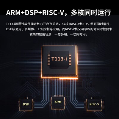 飞凌嵌入式全志T113i工业级核心板全国产双核A7 RISC-V DSP