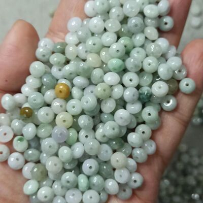 天然缅甸翡翠算盘珠直径