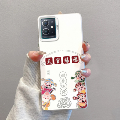 vivoy33s手机壳磨砂彩银天官赐福