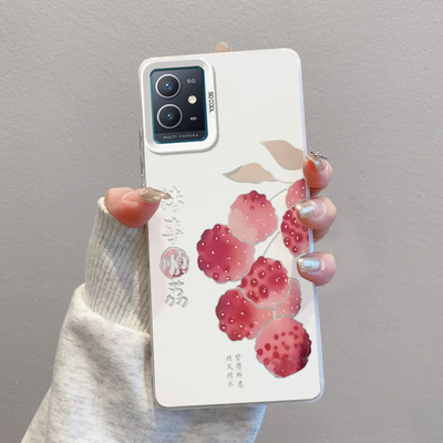 vivoy33s手机壳磨砂彩银诸事顺荔