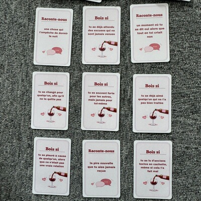 跨境新品Couples Drinking Game ‘Verres&Verites情侣饮酒游戏卡
